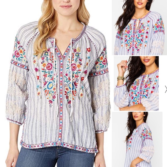 Johnny Was | Tops | Johnny Was Allegra Peasant Blouse | Poshmark